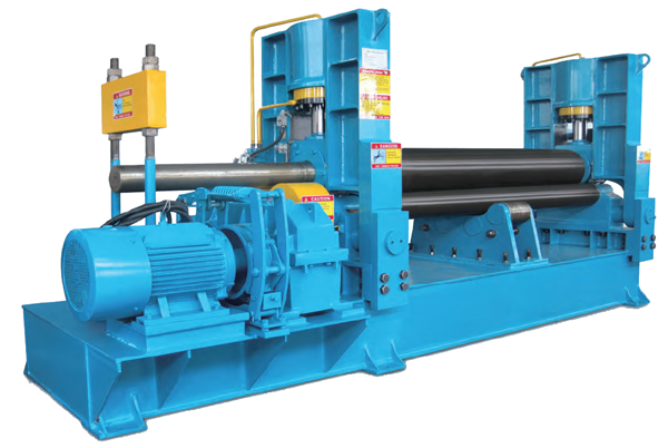 This machine has a stationary top roller with two lower rollers that ...